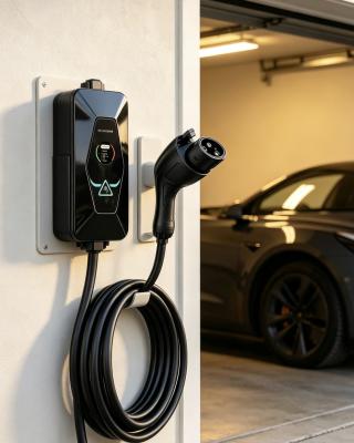 China 9.6KW A2 AC Portable Car Charger Type1 6A‑40A 85V‑265V Input 1.68 Inch LCD Display IP54 Protection UL94 V0 Flame Retardant EV Charger for sale