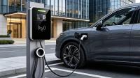 China Column Type Structure Square Glass Wall Mounted EV Charger Type1 7.6kw 32A 85V to 265V IP54 UL94 V0 5.64 Inch LCD Display AC Charging Station for sale