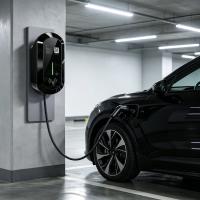 China R8 NACS Tesla EV Charger Wall mounted Pillar type Anti Salt Spray AC Charging Station 7.6kw 32A 85V to 265V IP54 5.64 inch LCD Display for Residential and Commercial Use for sale