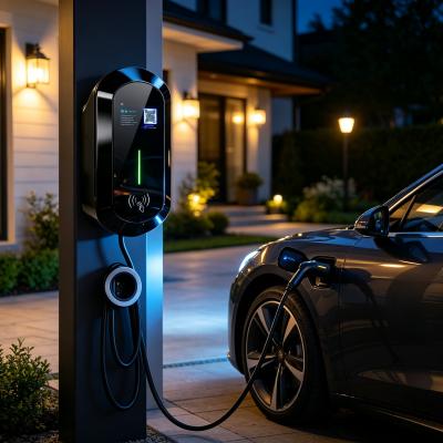 China Euro type2 Compatible R8 EV Charging Station Anti Salt Spray Wall mounted Pillar AC Charger 22kw 32A 380V IP54 5.64 inch LCD Display Residential Commercial Deployment for sale