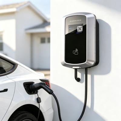 China Anti Salt Spray J8 AC Charging Station Wall mounted Column mounted Type1 EV Charger 11.5kw 48A 85V to 265V IP54 5.64 inch LCD Display Residential Commercial Application for sale