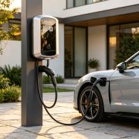 China Anti Salt Spray J8 AC Charging Station Wall mounted Column mounted Type1 EV Charger 11.5kw 48A 85V to 265V IP54 5.64 inch LCD Display Residential Commercial Application for sale