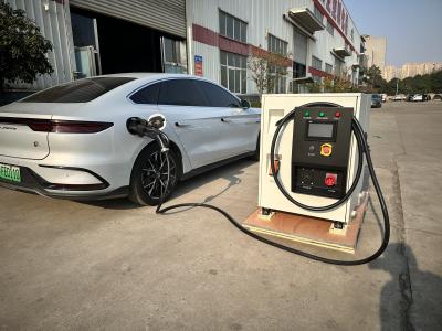 China Mobile Energy Storage Power Bank DC Charger 80kWH 85kW Liquid Cooling IP54 7 inch Touch Screen 7m Cable CCS1 CCS2 CHAdeMO GBT Tesla Charging Gun for sale
