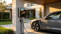 China Wall Column Mount Square Glass AC EV Charger US Type1 11.5kW 48A 85V 265V IP54 5.64 Inch LCD Display Multi Scene Residential Light Commercial Charging Station for sale