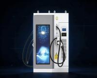 China Large Screen Advertising Commercial DC Charging Station CLF DC 80 80kW DC EV Charger IP54 Air Cooling OCPP1.6J 55 Inch LCD Multi Connector Support for sale
