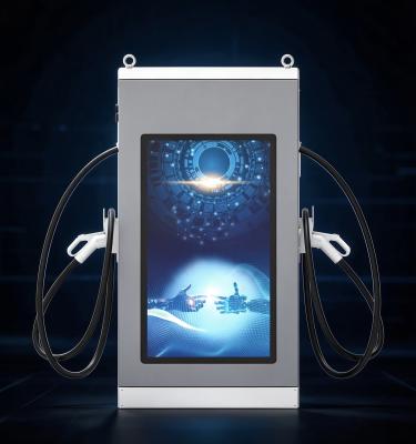 China CLF-DC-180 Ultra Fast Commercial Charging Hub 180kW DC EV Charger Air Cooling IP54 OCPP1.6J 55 Inch LCD Advertising Screen Series for sale