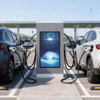 China IP54 Outdoor DC EV Charger 60kW 120kW Cold Weather -30C Air Cooling Floor Mounted EVSE for sale