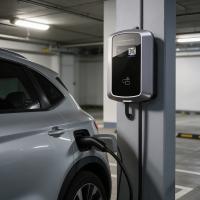 China Three Phase EV Charger J8 Wall Or Column Mount AC Charging Station Euro Type2 22kW 32A 380V IP54 5.64 inch LCD Screen for sale