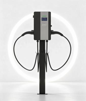 China High Performance AC EV Charger Type1 11KW Dual Gun Design IP54 OCPP1.6J Built In 4.3 Inch Color Touch Screen 4G WIFI Ethernet APP Swipe Card Scan Code Activation for sale