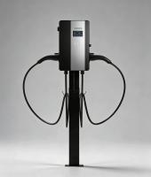 China Commercial Grade High Power Type2 44KW Dual Gun Floor Standing AC EV Charger CLF AC 44D IP54 OCPP1.6J Featuring 4.3 Inch High Brightness Touch Screen for sale