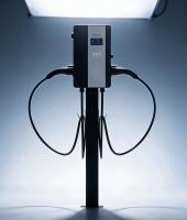 China Commercial Grade High Power Type2 44KW Dual Gun Floor Standing AC EV Charger CLF AC 44D IP54 OCPP1.6J Featuring 4.3 Inch High Brightness Touch Screen for sale