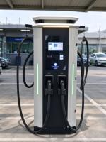 China 120kW DC EV Charger CCS1 CCS2 CHAdeMO GB/T 200-1000V OCPP 1.6J 10 Inch Screen Fast Charging Station for sale