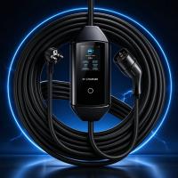 China Type 1 Portable AC EV Charger 16A 3.84kW 240V Adjustable Current with LCD Display Screen for sale