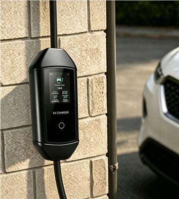 China Type 1 Portable AC EV Charger 16A 3.84kW 240V Adjustable Current with LCD Display Screen for sale