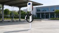China 44kW Type 2 Floor Standing AC EV Charger Dual 32A Ports OCPP 1.6J Ethernet Fleet Depot Charging Pile for sale