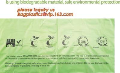 China 100% Environment Friendly Compostable Cornstarch Garbage Bags, composted manure fertilizer soil packaging bag for sale