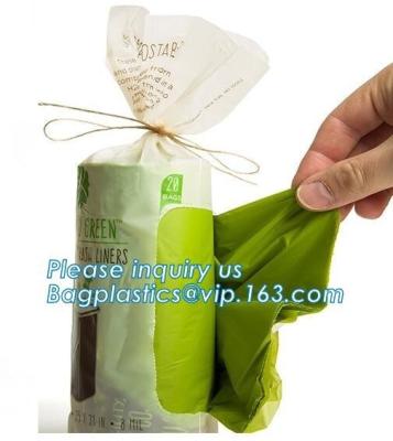 China Compostable Caddy Liners Biodegradable Garbage Bags on Roll 10L for Construction Waste for sale