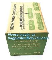 China OEM 100% Compostable Eco Friendly Biodegradable Garbage Bags, 100% biodegradable compostable plastic garbage bags for sale
