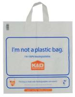 China Compostable Food Waste Caddy Liner Bags 50 Count Biodegradable T-Shirt Bag for sale