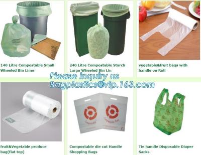 China 100% compostable PE garbage bag, 100% biodegradable and compostable dog waste bag, ECO-friendly high quality compostable for sale