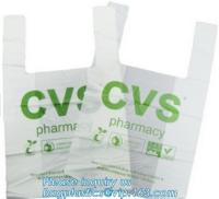 China 100% Compostable Biodegradable Trash Bags 13 Gallon Eco Friendly T-Shirt Bags for sale