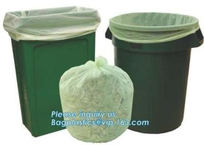 China Biodegradable Compostable Transparent Poly Flat Bags on Roll with Paper Core 10L for Food Waste for sale