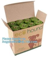 China Cornstarch Based Eco Compostable Dog Poop Bags on Roll 4 Refill Rolls Biodegradable for sale