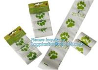 China Eco Friendly Biodegradable Dog Poop Bags Refill Rolls 15x9 Inch with Bone Shape Dispenser for sale
