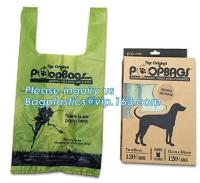 China Eco Friendly Compostable T Shirt Shopping Bags 100 Biodegradable Plastic Food Packaging for sale