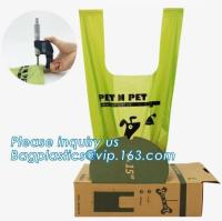 China Eco Friendly Compostable T Shirt Shopping Bags 100 Biodegradable Plastic Food Packaging for sale