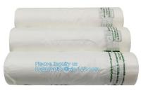 China Biodegradable Compostable Vest Shopping Bags for Fruits Vegetables 100% Corn Starch for sale