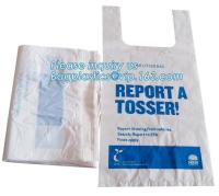 China Compostable T-Shirt Plastic Bags 2.5mil Thickness Corn Starch Biodegradable Carrier Bags for sale