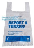 China Compostable T-Shirt Plastic Bags 2.5mil Thickness Corn Starch Biodegradable Carrier Bags for sale