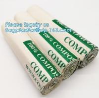 China Compostable Disposable Biodegradable Plastic Custom Printed Flat Garbage Bag, compostable bags heavy duty 25KG for sale