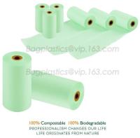 China Wholesale Biodegradable Dog Poop Bags Bone Shape Carrier Dispenser 100% Compostable Corn Starch 15 Bags per Roll for sale