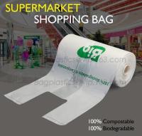 China PBAT PLA 100 Compostable Biodegradable Vest Shopping Bags 20x30cm Eco Friendly Carrier for sale