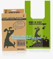China Compostable Dog Poop Bags Cornstarch Unscented Star Seal Leak Proof 9x13 Inch 100 Count for sale