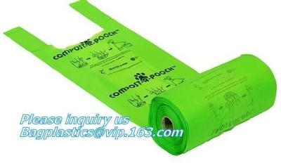 China Cornstarch Biodegradable Compostable Dog Poop Bags 100% Compostable EN13432 OK Compost for sale
