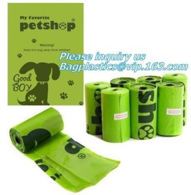 China Biodegradable Compostable Pet Poop Bags 100% Corn Starch Eco Friendly Waste Bags for sale
