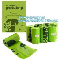 China Cornstarch Compostable Pet Waste Bags 100% Biodegradable Dog Poop Bags EN13432 Certified for sale