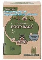 China Cornstarch Compostable Pet Waste Bags 100% Biodegradable Dog Poop Bags EN13432 Certified for sale