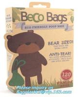 China 100% Compostable Cornstarch Dog Poop Bags with Dispenser Biodegradable Waste Bags 9x13 Inch for sale
