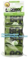China Compostable Dog Poop Bags with Drawstring Holder Unscented 100% Biodegradable Corn Starch Waste Bags for sale