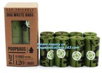 China Compostable Dog Poop Bags 9x13 Inch Leak Proof Pet Waste Bags with Easy Tie Handle Earth Friendly for sale