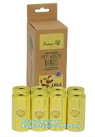 China Compostable Dog Poop Bags 4 Rolls 240 Count Cornstarch Biodegradable Poop Bags with Tie Handle for sale