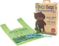 China Custom Printed Biodegradable PE Dog Poop Bags 9x13 Inch Compostable Waste Bags for sale