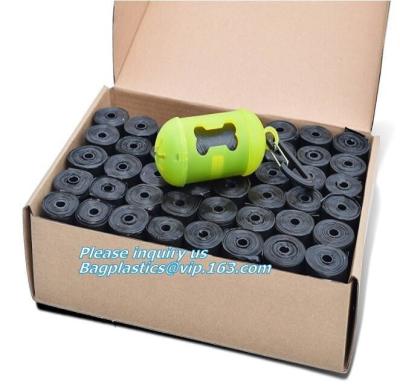 China Compostable Dog Poop Bags 4 Rolls 60 Bags Super Thick Leak Proof Biodegradable Corn Starch for sale