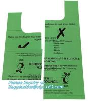 China Biodegradable Compostable T Shirt Shopping Bag 100% Corn Starch ASTM D6400 for sale