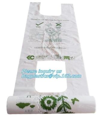 China 100% Biodegradable Corn Starch Shopping Bags Compostable EN13432 Certified for Charity Donation Clothing Packing for sale