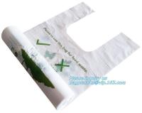 China 100% Biodegradable Corn Starch Shopping Bags Compostable EN13432 Certified for Charity Donation Clothing Packing for sale